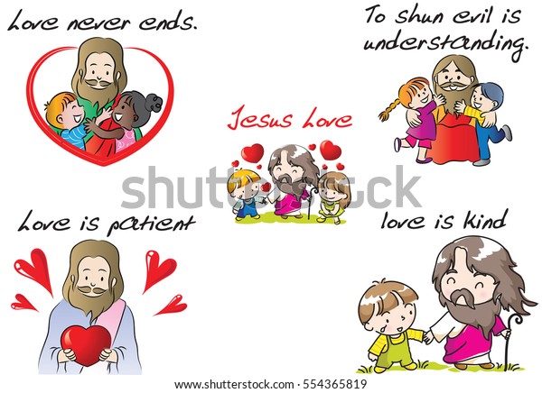 Jesus Kids Set Stock Vector (Royalty Free) 554365819 | Shutterstock