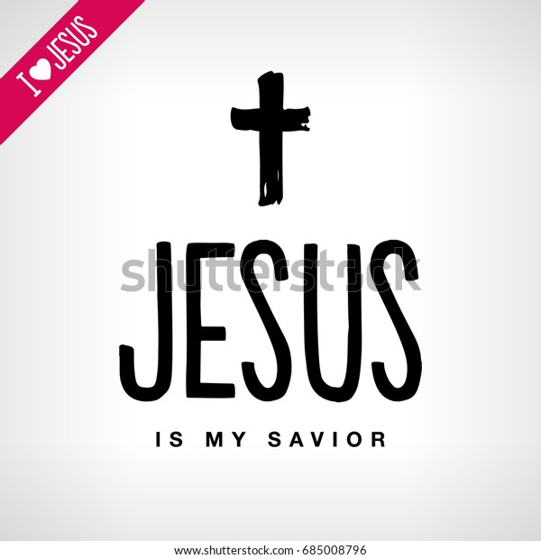 Jesus Lettering Vector Illustration Stock Vector (Royalty Free ...