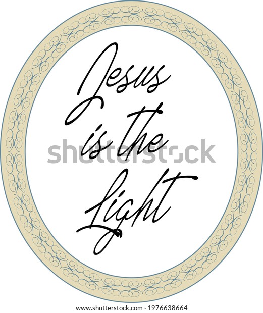 Jesus Light Bible Verse Print Use Stock Vector (Royalty Free ...