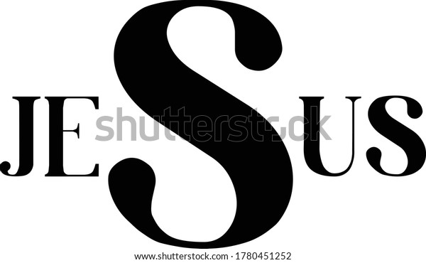 Jesus Name Typography Print Use Poster Stock Vector (Royalty Free ...