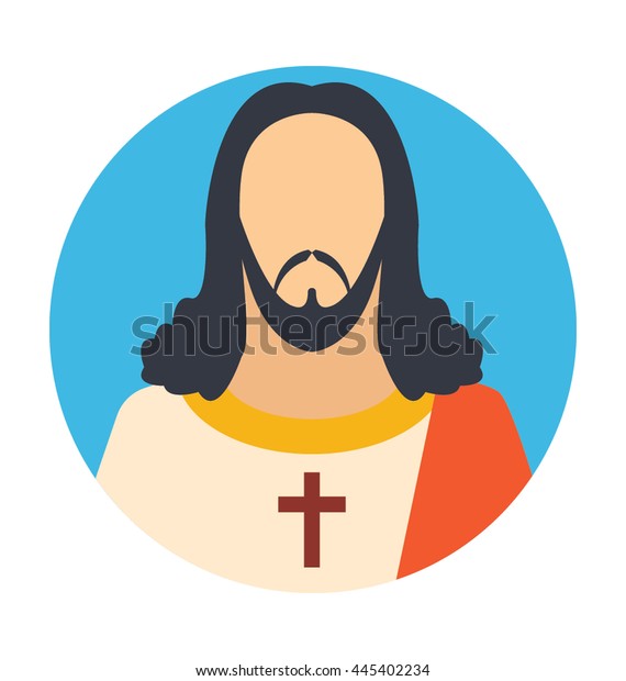Jesus Vector Icon: vector de stock (libre de regalías) 445402234 ...