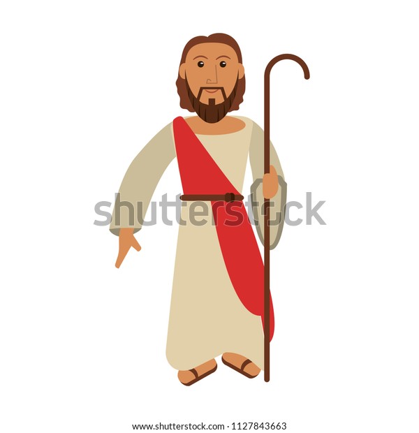 Jesuschrist Stick Cartoon Stock Vector (Royalty Free) 1127843663 ...