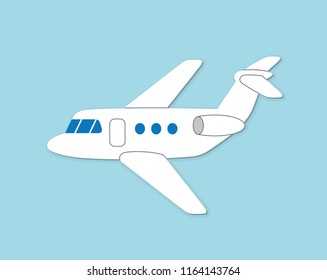 Jet Airplane Flat Vector Stock Vector (Royalty Free) 1164143764