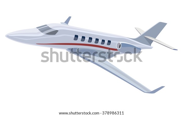 Jet Airplane On White Background 库存矢量图（免版税）378986311 | Shutterstock