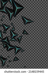 Jet Black Triangle Background Transparent Vector Stock Vector (Royalty ...