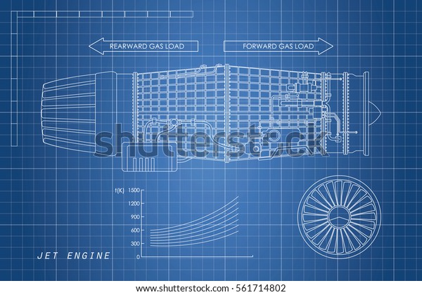 Jet Engine Outline Style Industrial Vector Stock Vector (Royalty Free ...