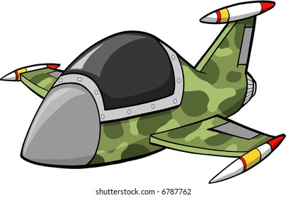 Cute Fighter Jet Aircraft Stock Vector (Royalty Free) 114217087