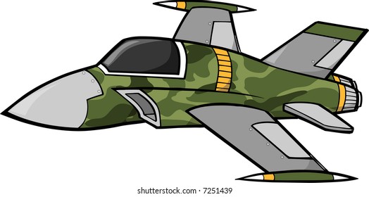 Cute Fighter Jet Aircraft Stock Vector (Royalty Free) 114217087
