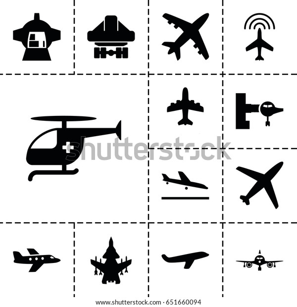 Jet Icon Set 13 Filled Jeticons Stock Vector (Royalty Free) 651660094 ...