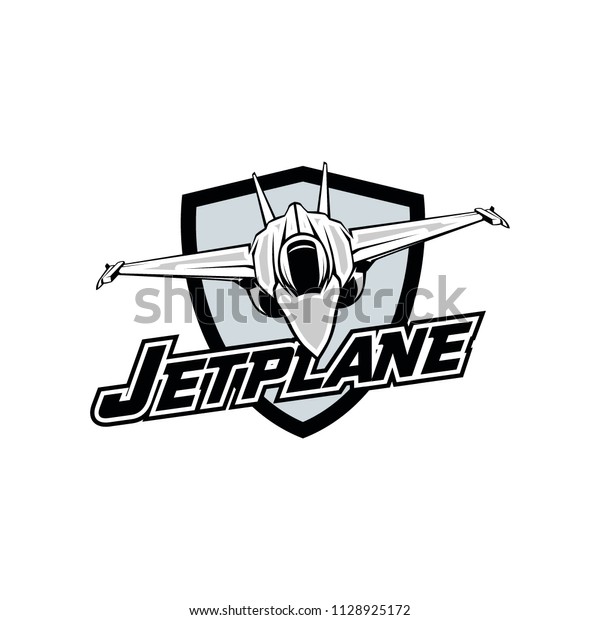 Jet Plane Logo Concept Template Stock Vector (Royalty Free) 1128925172 ...