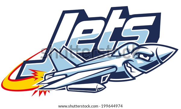 Jet Plane Mascot Stock Vector (Royalty Free) 199644974