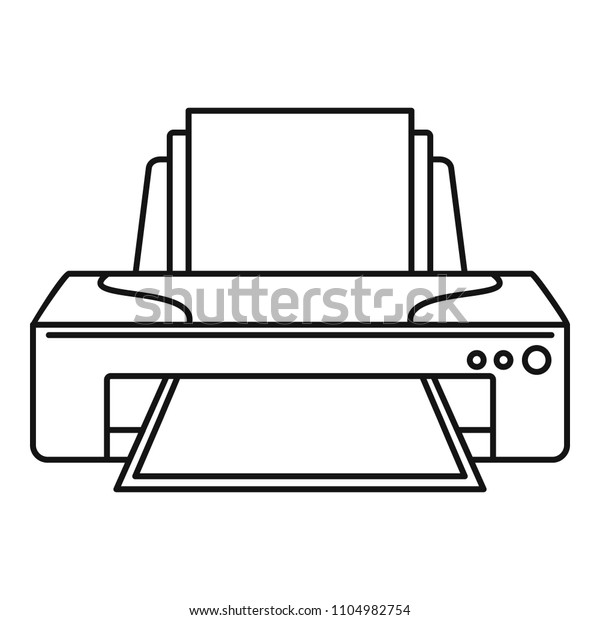 Jet Printer Icon Outline Illustration Jet Stock Vector (Royalty Free ...