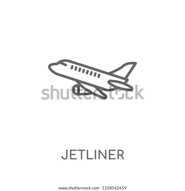 Jetliner Linear Icon Modern Outline Jetliner Stock Vector (Royalty Free ...