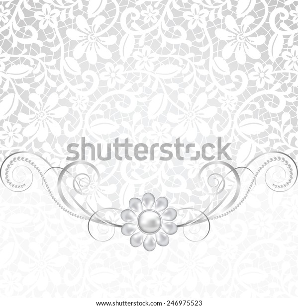 Jewelry Border On White Background Wedding Stock Vector (Royalty Free ...
