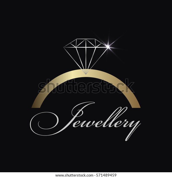 Jewelry Company Emblem Ring Vector Logo: เวกเตอร์สต็อก (ปลอดค่า ...