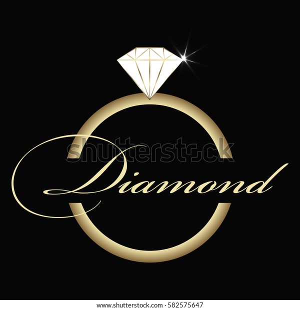 Jewelry Company Emblem Ring Vector Logo Stock Vector (Royalty Free ...
