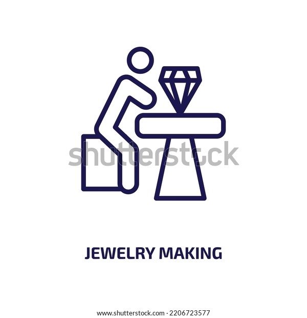 Jewelry Making Icon Activity Hobbies Collection Stock Vector (Royalty ...