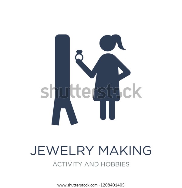 Jewelry Making Icon Trendy Flat Vector Stock Vector (Royalty Free ...