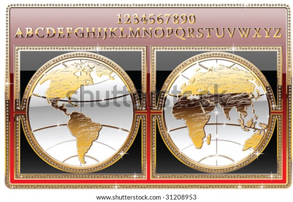 Jewelry Map World Stock Vector (Royalty Free) 31208953 | Shutterstock
