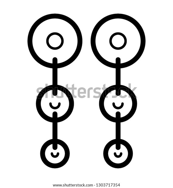 Jewelry Vector Dangle Earring Icon Stock Vector (Royalty Free ...
