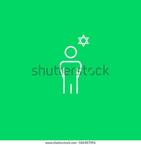 Jewish Human Icon Vector Stock Vector (Royalty Free) 586487096 ...