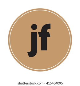 Jf Brown Letters Abstract Background Logo Stock Vector (Royalty Free ...
