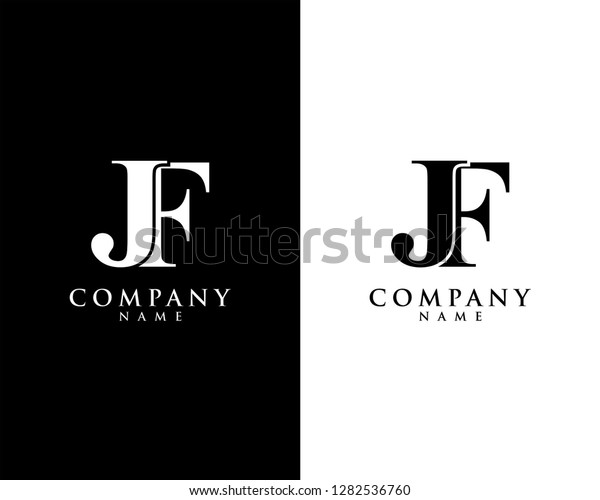Jffj Initial Company Name Logo Template Stock Vector (Royalty Free ...
