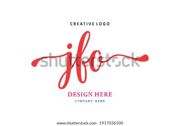 Jfo Lettering Logo Simple Easy Understand Stock Vector (Royalty Free ...