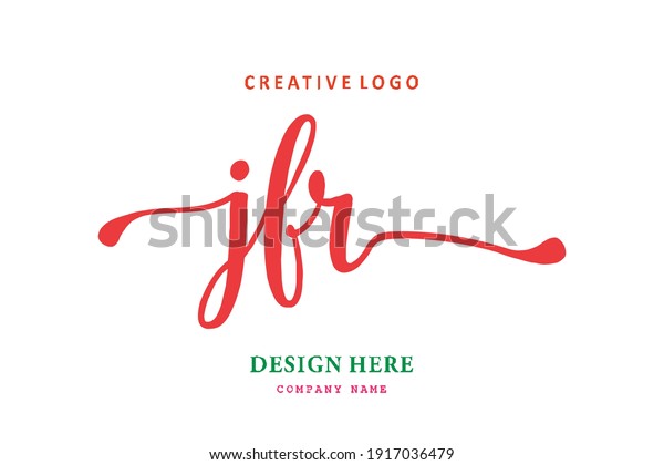 Jfr Lettering Logo Simple Easy Understand Stock Vector (Royalty Free ...