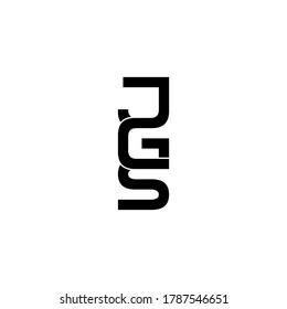Jgs Letter Original Monogram Logo Design Stock Vector (Royalty Free ...