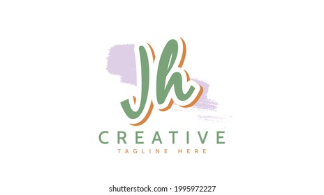 Jh Initials Handwriting Logo Vector Stock Vector (Royalty Free) 1995972227