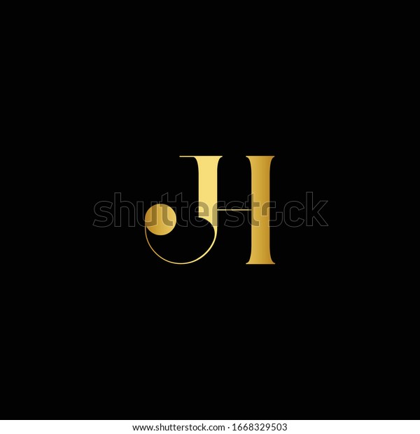 Jh Logo Monogram Jh Logo Company Stock Vector (Royalty Free) 1668329503