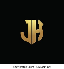 Jj Logo Monogram Gold Colors Shield Stock Vector (Royalty Free) 1639014118