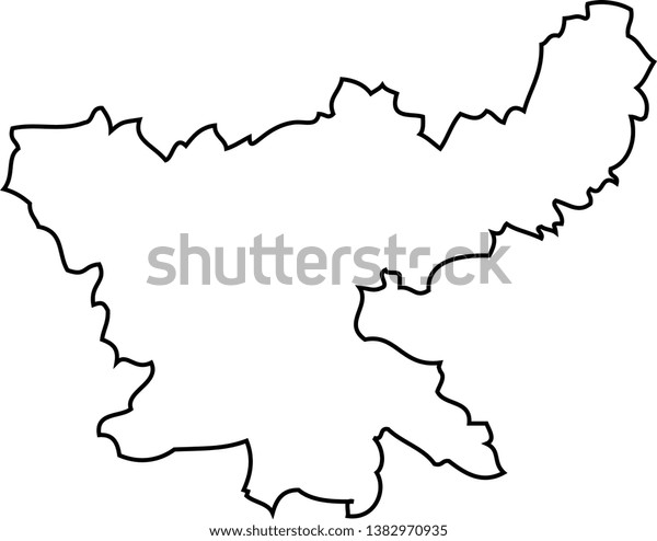 Jharkhand Map India Region India Stock Vector (Royalty Free) 1382970935 ...