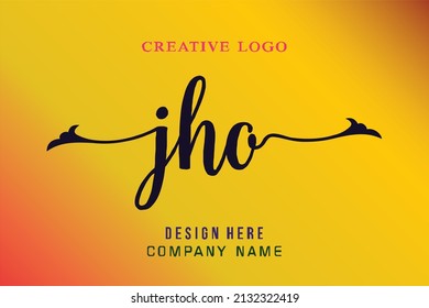 Jho Lettering Logo Simple Easy Understand Stock Vector (Royalty Free ...