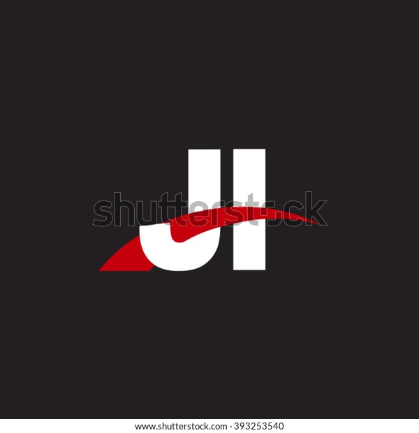 Ji Initial Overlapping Swoosh Letter Logo Stock Vector (Royalty Free ...