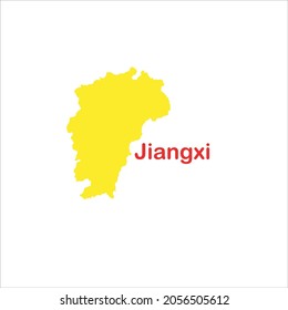 Jiangxi Map On White Background Stock Vector (Royalty Free) 2056505612 ...