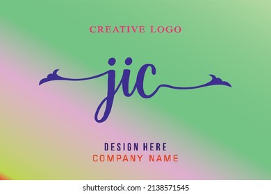 Jic Lettering Logo Simple Easy Understand Stock Vector (Royalty Free ...