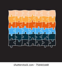 Jigsaw Puzzle Four Vector Templates Different Stock Vector (Royalty ...