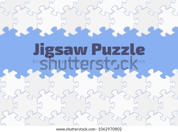 Jigsaw Puzzle Graphic Template Sample Title Stock Vector (Royalty Free ...