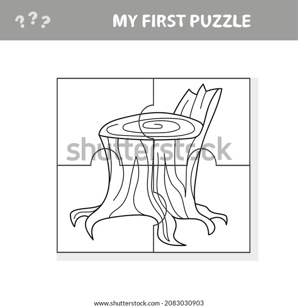 Jigsaw Puzzle Stump Easy Puzzle Game Stock Vector (Royalty Free ...