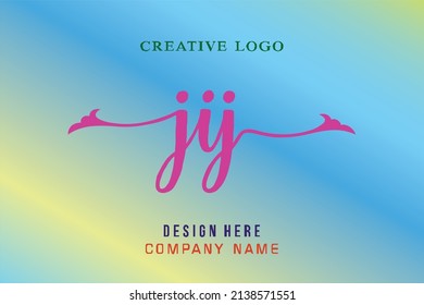 Jij Lettering Logo Simple Easy Understand Stock Vector (Royalty Free ...