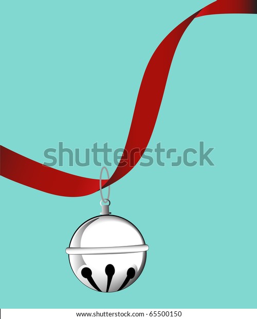 Jingle Bell On Ribbon Copyspace Stock Vector (Royalty Free) 65500150 ...