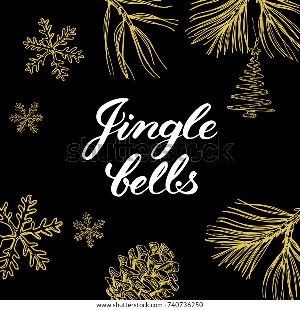 Jingle Bells Hand Drawn Graphic Elements Stock Vector (Royalty Free ...