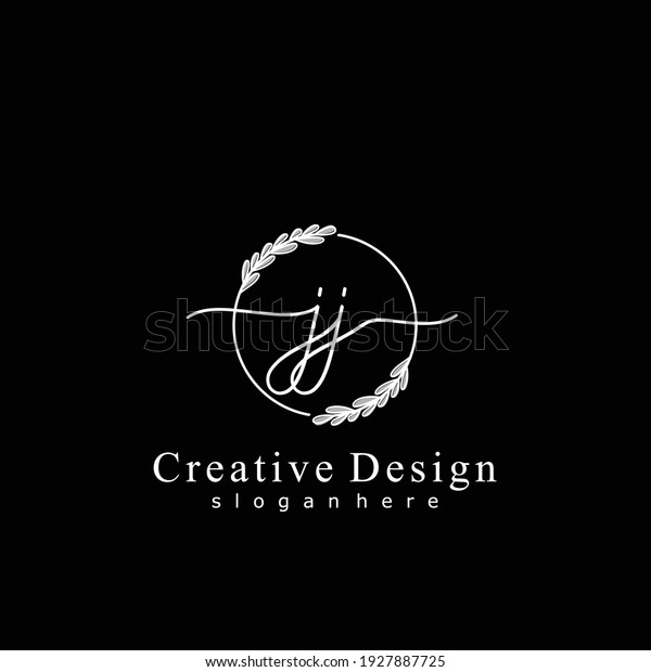 Jj Initial Calligraphy Handwritten Logo Handwritten Stock Vector ...