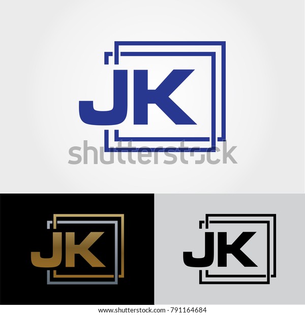 Jk Letter Design Initials Logo Professional Stock Vector (Royalty Free ...