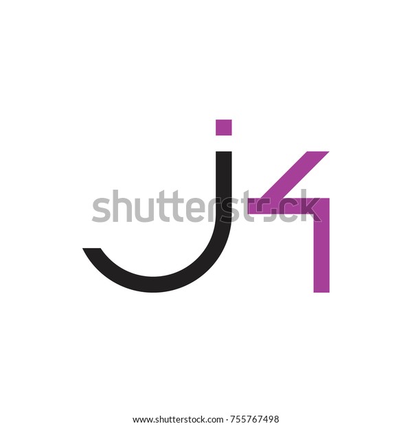 Jk Letter J4 Logo Design Vector Stock Vector (Royalty Free) 755767498 ...