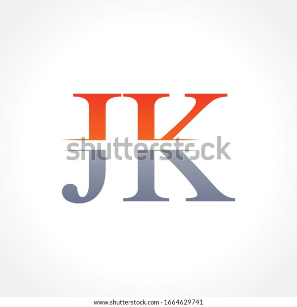 Jk Letter Type Logo Design Vector Stock Vector (Royalty Free ...
