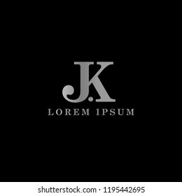 Jk Logo Initial Letter Design Template Stock Vector (Royalty Free) 1195442695 | Shutterstock