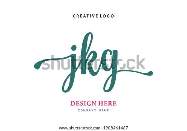Jkg Lettering Logo Simple Easy Understand Stock Vector (Royalty Free ...